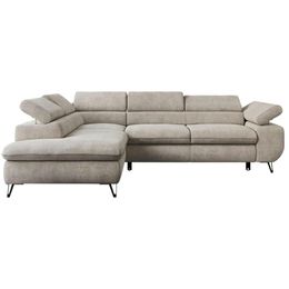 Ecksofa mit Schlaffunktion Peter beige Ma&szlig;e (cm): B: 273 H: 76 Sofas > Sofas nach Material > Stoffsofas &raquo; Sofa DE