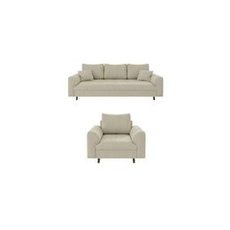 S-STYLE Polstergarnitur 3+1 Maya rot Ma&szlig;e (cm): B: 210 H: 81 Sofas > Sofas nach Material > Stoffsofas &raquo; Sofa DE