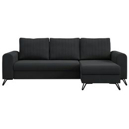 Ecksofa mit Schlaffunktion Axel grau Ma&szlig;e (cm): B: 242 H: 90 Sofas > Sofas nach Material > Stoffsofas &raquo; Sofa DE