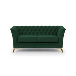 S-STYLE Chesterfield Einzelsofa Wilhelm gr&uuml;n Ma&szlig;e (cm): B: 175 H: 78 Sofas > Sofas nach Material > Stoffsofas &raquo; Sofa DE