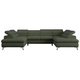 Wohnlandschaft Peter gr&uuml;n Ma&szlig;e (cm): B: 346 H: 76 Sofas > Sofas nach Material > Stoffsofas &raquo; Sofa DE
