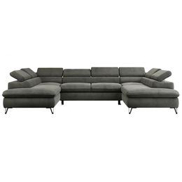 Wohnlandschaft Peter grau Ma&szlig;e (cm): B: 346 H: 76 Sofas > Sofas nach Material > Stoffsofas &raquo; Sofa DE