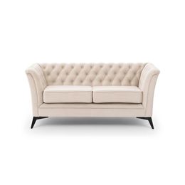 S-STYLE Chesterfield Einzelsofa Wilhelm beige Ma&szlig;e (cm): B: 175 H: 78 Sofas > Sofas nach Material > Stoffsofas &raquo; Sofa DE