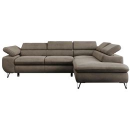 Ecksofa mit Schlaffunktion Peter grau Ma&szlig;e (cm): B: 273 H: 76 Sofas > Sofas nach Material > Stoffsofas &raquo; Sofa DE