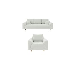 S-STYLE Polstergarnitur 3+1 Lars wei&szlig; Ma&szlig;e (cm): B: 210 H: 81 Sofas > Sofas nach Material > Stoffsofas &raquo; Sofa DE