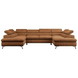 Wohnlandschaft Peter orange Ma&szlig;e (cm): B: 346 H: 76 Sofas > Sofas nach Material > Stoffsofas &raquo; Sofa DE
