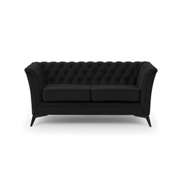 S-STYLE Chesterfield Einzelsofa Wilhelm schwarz Ma&szlig;e (cm): B: 175 H: 78 Sofas > Sofas nach Material > Stoffsofas &raquo; Sofa DE