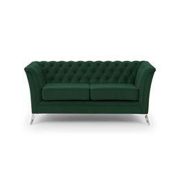S-STYLE Chesterfield Einzelsofa Wilhelm gr&uuml;n Ma&szlig;e (cm): B: 175 H: 78 Sofas > Sofas nach Material > Stoffsofas &raquo; Sofa DE