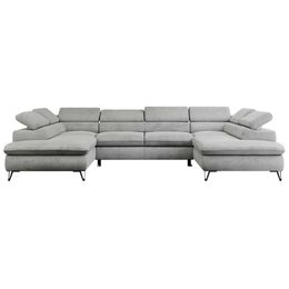 Wohnlandschaft Peter grau Ma&szlig;e (cm): B: 346 H: 76 Sofas > Sofas nach Material > Stoffsofas &raquo; Sofa DE