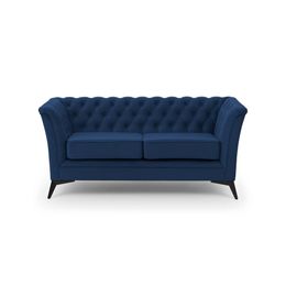 S-STYLE Chesterfield Einzelsofa Wilhelm blau Ma&szlig;e (cm): B: 175 H: 78 Sofas > Sofas nach Material > Stoffsofas &raquo; Sofa DE