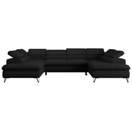 Wohnlandschaft Peter schwarz Ma&szlig;e (cm): B: 346 H: 76 Sofas > Sofas nach Material > Stoffsofas &raquo; Sofa DE