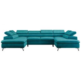 Wohnlandschaft Peter blau Ma&szlig;e (cm): B: 346 H: 76 Sofas > Sofas nach Material > Stoffsofas &raquo; Sofa DE