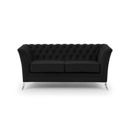 S-STYLE Chesterfield Einzelsofa Wilhelm grau Ma&szlig;e (cm): B: 175 H: 78 Sofas > Sofas nach Material > Stoffsofas &raquo; Sofa DE