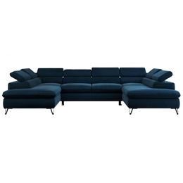 Wohnlandschaft Peter blau Ma&szlig;e (cm): B: 346 H: 76 Sofas > Sofas nach Material > Stoffsofas &raquo; Sofa DE