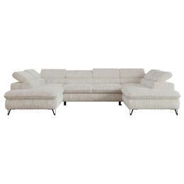 Wohnlandschaft Peter creme Ma&szlig;e (cm): B: 346 H: 76 Sofas > Sofas nach Material > Stoffsofas &raquo; Sofa DE