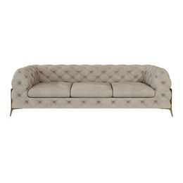 S-STYLE Chesterfield Einzelsofa Natalie creme Ma&szlig;e (cm): B: 243 H: 75 Sofas > Sofas nach Material > Stoffsofas &raquo; Sofa DE