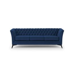 S-STYLE Chesterfield Einzelsofa Wilhelm blau Ma&szlig;e (cm): B: 237 H: 78 Sofas > Sofas nach Material > Stoffsofas &raquo; Sofa DE