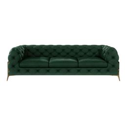 S-STYLE Chesterfield Einzelsofa Natalie gr&uuml;n Ma&szlig;e (cm): B: 243 H: 75 Sofas > Sofas nach Material > Stoffsofas &raquo; Sofa DE
