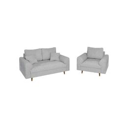 S-STYLE Polstergarnitur 2+1 Trygve grau Ma&szlig;e (cm): B: 150 H: 81 Sofas > Sofas nach Material > Stoffsofas &raquo; Sofa DE