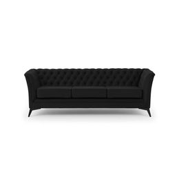 S-STYLE Chesterfield Einzelsofa Wilhelm schwarz Ma&szlig;e (cm): B: 237 H: 78 Sofas > Sofas nach Material > Stoffsofas &raquo; Sofa DE