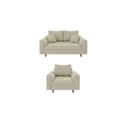 S-STYLE Polstergarnitur 2+1 Maya beige Ma&szlig;e (cm): B: 150 H: 81 Sofas > Sofas nach Material > Stoffsofas &raquo; Sofa DE