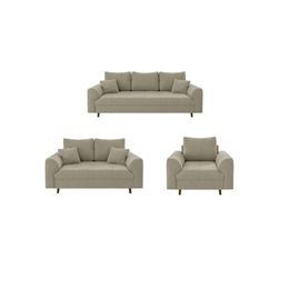 S-STYLE Polstergarnitur 3+2+1 Lars beige Ma&szlig;e (cm): B: 210 H: 81 Sofas > Sofas nach Material > Stoffsofas &raquo; Sofa DE