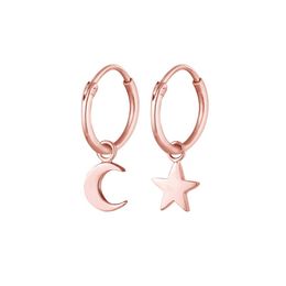 Elli Ohrringe Astro, Halbmond, Sterne Damen Gr&ouml;&szlig;e One Size rosegold
