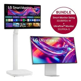 LG UltraFine&trade;evo 32 &Prime; 6K Nano IPS Black mit Thunderbolt&trade; 5 + Smart Monitor Swing 32U990AS.SWING