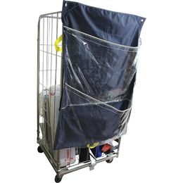 Racksack f&uuml;r Rollbeh&auml;lter, mit 2 Taschen, blau/transparent kaiserkraft
