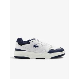 Lacoste Leder-Sneakers "Lineshot 223 2 Sma" in Weiß/ Dunkelblau - 61% | Größe 44 | Herrensneakers
