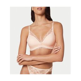 Triumph B&uuml;gelloser BH "Amourette Charm" in Beige - 54% | Gr&ouml;&szlig;e 75C | Damen-bhs
