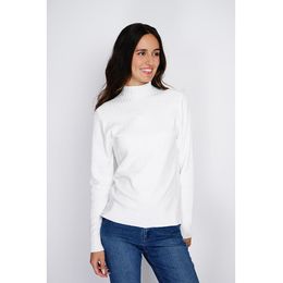 ASSUILI Kaschmir-Pullover in Wei&szlig; - 68% | Gr&ouml;&szlig;e 38 | Damen-pullover-cardigans