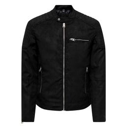 Only & Sons ONLY & SONS &Uuml;bergangsjacke in Schwarz - 40% | Gr&ouml;&szlig;e L | Herren-plussize