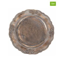 Villa d ́Este 6er-Set: Platzteller ''Versailles'' in Gold - &Oslash; 33 cm - 15% | Gedeckter-tisch
