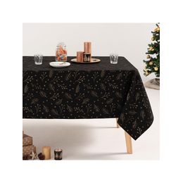 GAMUSI Tischdecke "Berrie" in Schwarz/ Gold - 60% | Größe 140x350 cm |