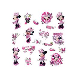 Roommates Room Mates Wandtattoo "Minnie Fashionista" in Rosa - 12% | Wanddekoration