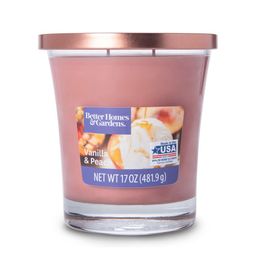 Candle Brothers Duftkerze "Vanilla & Peach" in Rosa - 480 g - 49% | Kerzen-vasen
