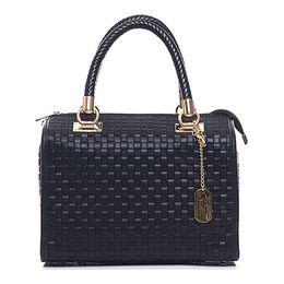 Anna Morellini Leder-Henkeltasche "Viola" in Schwarz - (B)30 x (H)26 x (T)17 cm - 76% | Damen-taschen