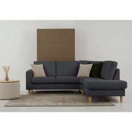 OTTO home Ecksofa &raquo;Tvinno&laquo; im skandinavischen Stil, L-Form, mit Massivholzf&uuml;&szlig;en, Breite 230 cm grau 100% polyester