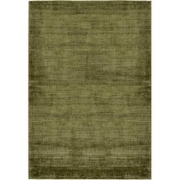 Tom Tailor HOME Teppich &raquo;Shine uni&laquo; rechteckig 8 mm H&ouml;he Handweb Teppich, 100% Viskose, handgewebt, mit elegantem Schimmer moos Obermaterial: 100%...