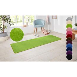 Hanse Home Teppich &raquo;Shashi&laquo; rechteckig 8, 5 mm H&ouml;he Kurzflor, Unifarben, L&auml;ufer, weich, Esszimmer, Kinderzimmer, Flur gr&uuml;n Obermaterial: 100%...
