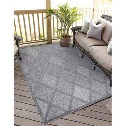 Carpet City Teppich &raquo;In-& Outdoorteppich Santorini 457, 3D-Effekt, Raute-Look&laquo; rechteckig 5 mm H&ouml;he Wetterfest & UV-best&auml;ndig f&uuml;r Terrasse, Balkon, K&uuml;che, Flur 