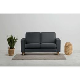 OTTO home 2-Sitzer &raquo;Tvinno&laquo; im skandinavischen Stil, mit Massivholzf&uuml;&szlig;en, Breite 155 cm grau 100% polyester