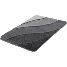 Kleine Wolke Badematte &raquo;Serenade&laquo; H&ouml;he 20 mm rutschhemmend beschichtet fu&szlig;bodenheizungsgeeignet Badteppich, Wellen Design, Farbverlauf, Hoch-Tief Effekt, waschbar 