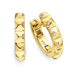 Bruno Banani Paar Creolen &raquo;Schmuck Geschenk Klappcreole Silber gelbgoldfarben vergoldet&laquo; gelbgoldfarben 11,9 mm Klassich & edles Schmuckst&uuml;ck von...