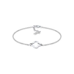 Elli Armband »Kleeblatt Glücksbringer 925 Silber« Silber 18cm Bedeutungsvoller Armschmuck für Frauen