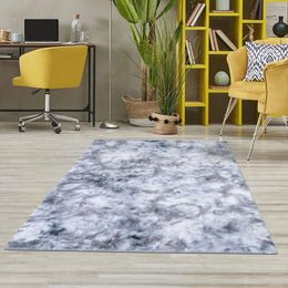 Carpet City Hochflor-Teppich »TOLEDO500« rechteckig 27 mm Höhe besonders weich, 3D-Effekt, Uni-Farben grau Obermaterial: 100% Polyester B : 200 cm...
