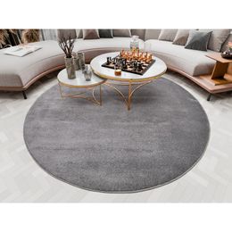 OCI DIE TEPPICHMARKE Teppich &raquo;Bellevue, auch als L&auml;ufer erh&auml;ltlich&laquo; rund 20 mm H&ouml;he hochwertiger dichter Hochflor, Shaggy, Langflor, Wohnzimmer grau 