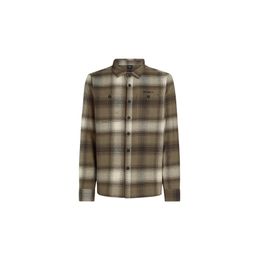 O`Neill Flanellhemd O'NEILL "O'NEILL FLANNEL CHECK SHIRT", Herren, Gr. L, N-Gr, braun (braun check small), Obermaterial: 100% Baumwolle, Hemden