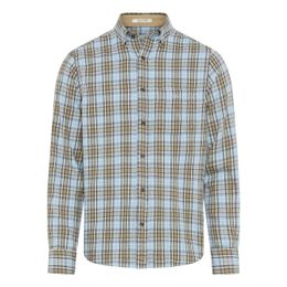 Karohemd Gant "REG WINDBLOWN FLANNEL CHECK SHIRT", Herren, Gr. XL, N-Gr, fresh blau, Web, Obermaterial: 100% Baumwolle, regular fit normal, Rundhals, eingesetzt Manschette, Hemden, Mit Rundhalsausschnitt
